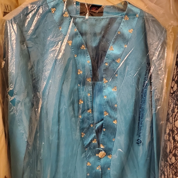 Ashro | Tops | Ashro Turquoise Dress Suit | Poshmark